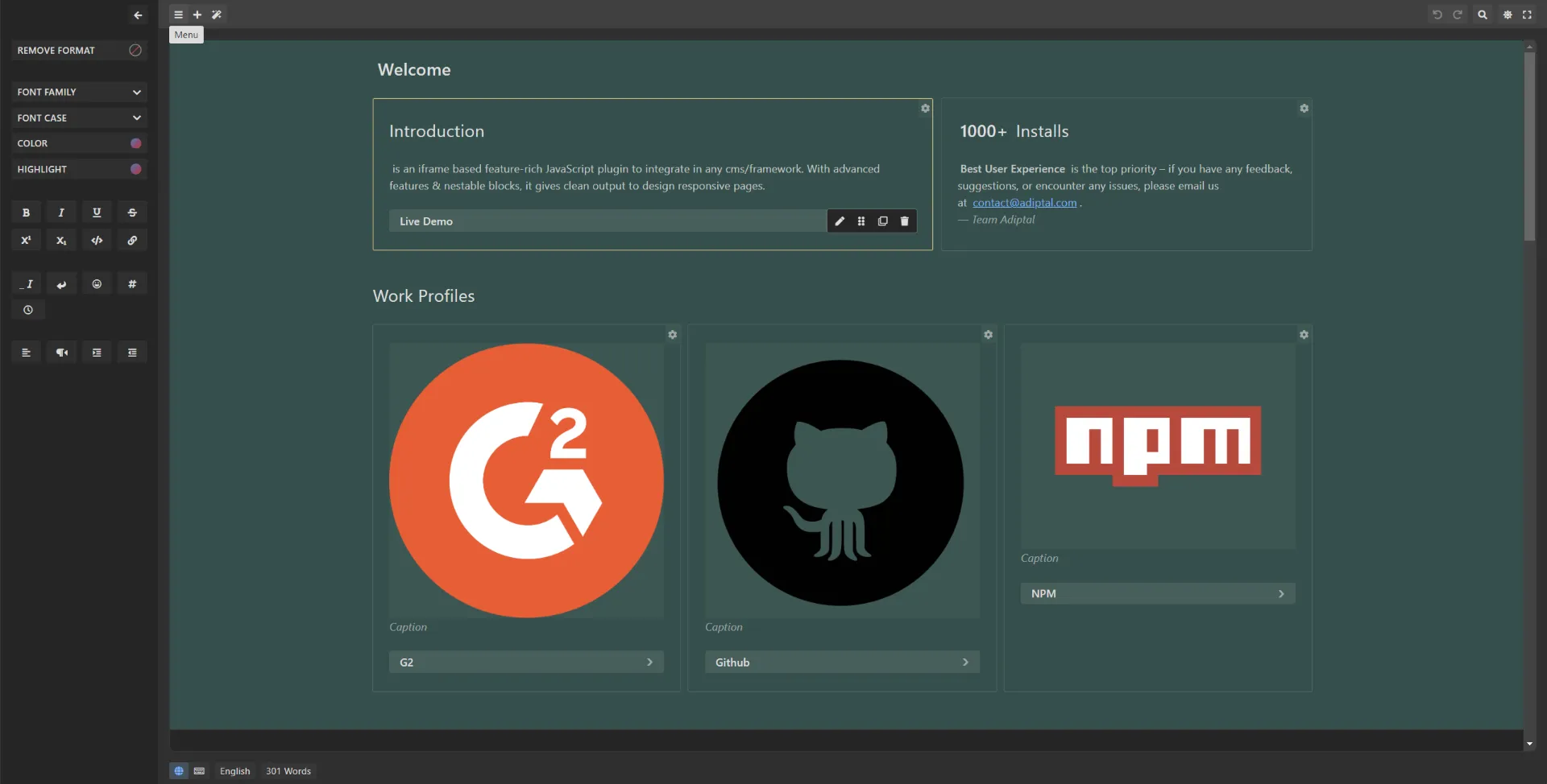 Introducing Adiptal Studio — A Next-Generation JavaScript Block Editor